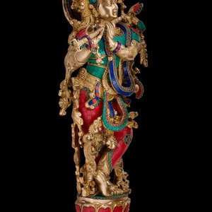 Krishna Statue Large, 75 Cm Big Size Brass Lord Krishna Idol With ...
