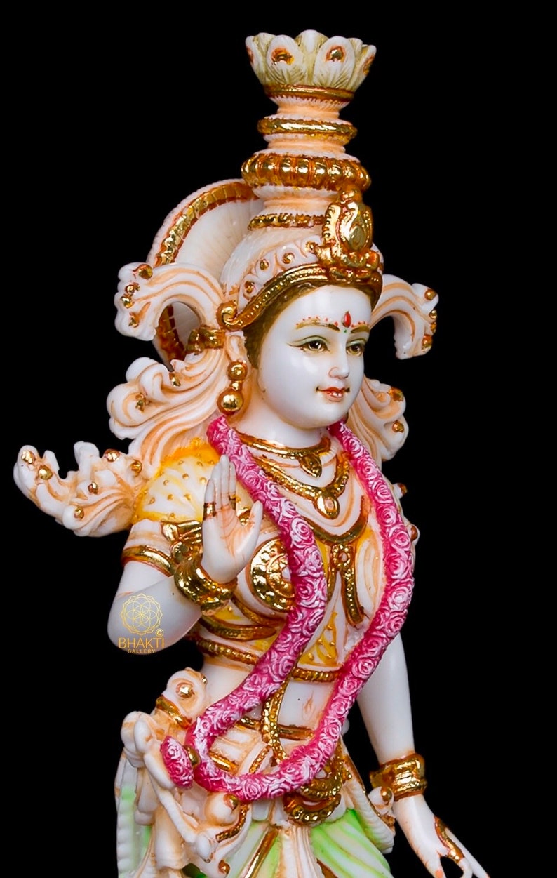 Radha Statue 36 Cm Hand Painted Cultured Marble Radha Idol - Etsy