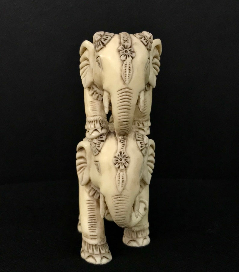 Elephant Statue Ivory finish Elephant4 Animal | Etsy