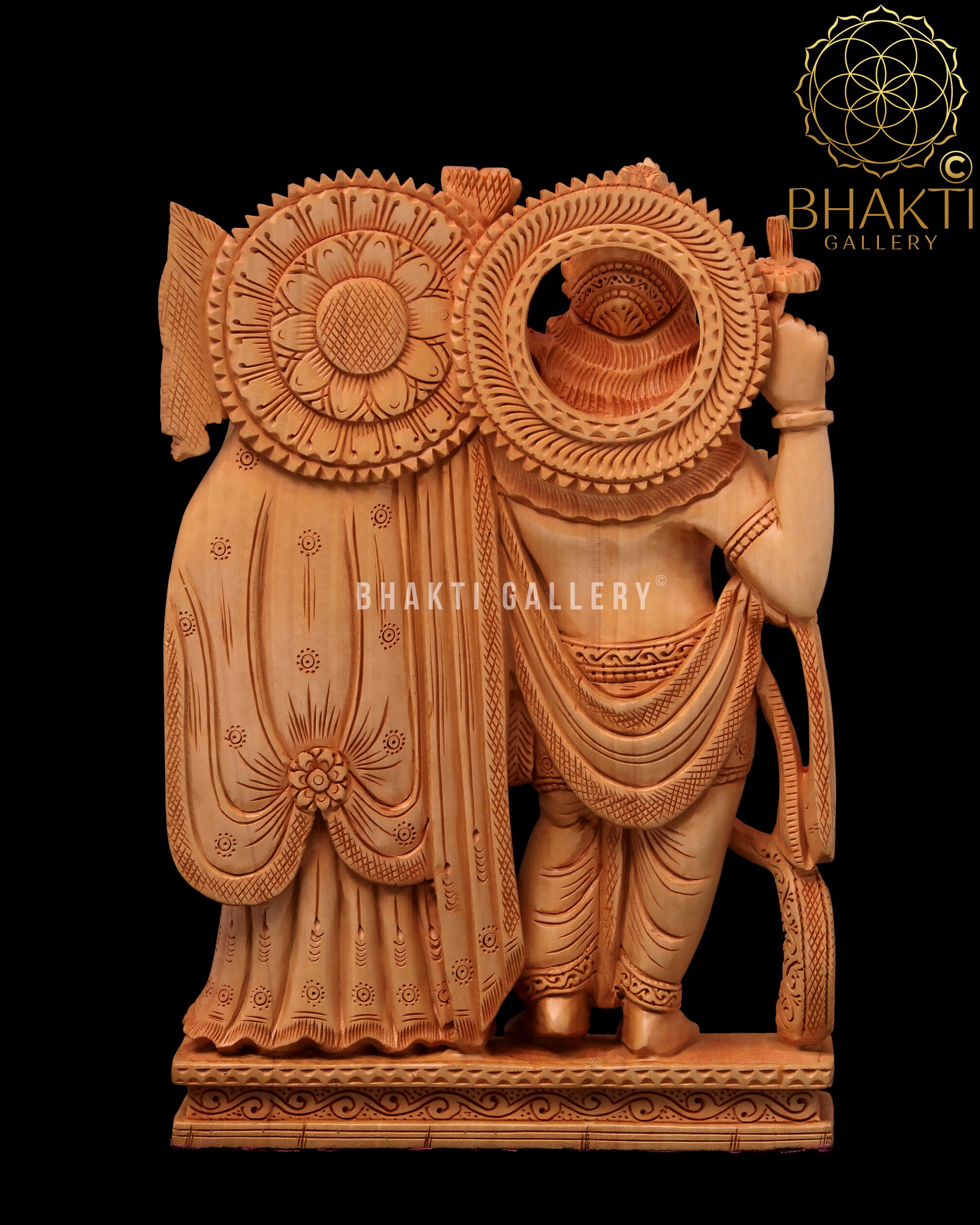 Wooden Lakshmi Narayan Statue 20 Cm Standing Vishnu Lakshmi - Etsy