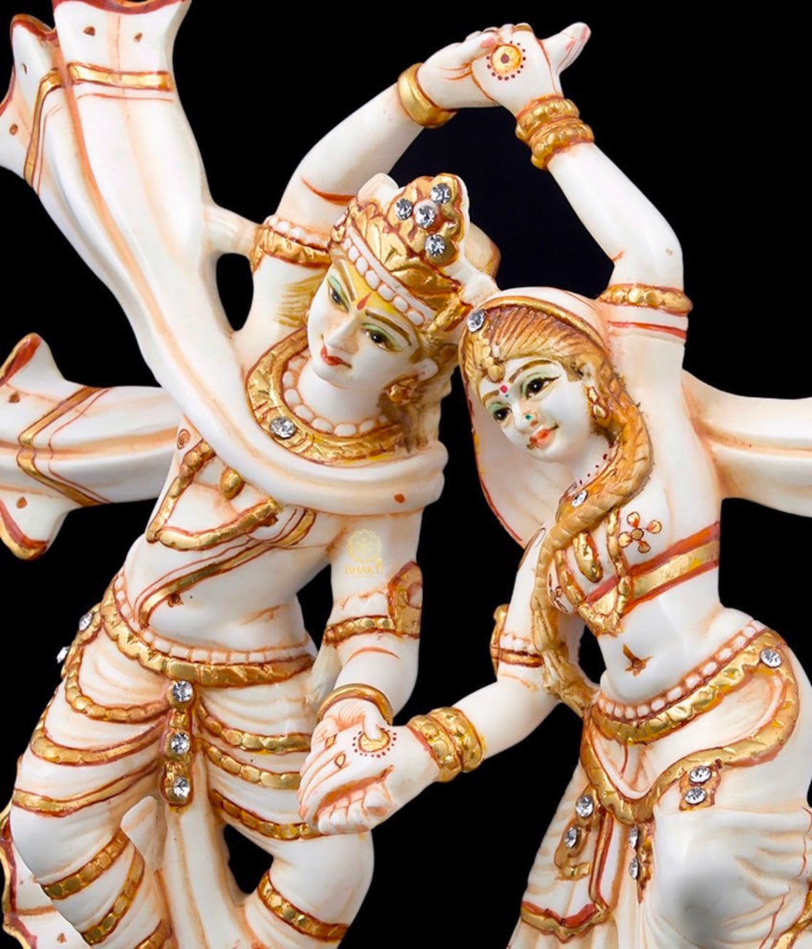 Dancing Radha Krishna Idol 24 Cm Cultured Marble Radha - Etsy