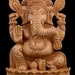 Wooden Ganesha Statue, 23 CM Big Size Hand Carved Wooden Ganesh Statue ...