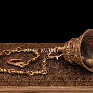 Brass Hanging Bell, 81 Cm Long Hanging Brass Bell With Chain, Hanging ...