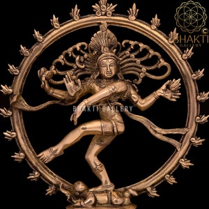 Brass Natraj Statue | 34 Cm Big Brass Dancing Shiva Nataraja Statue ...