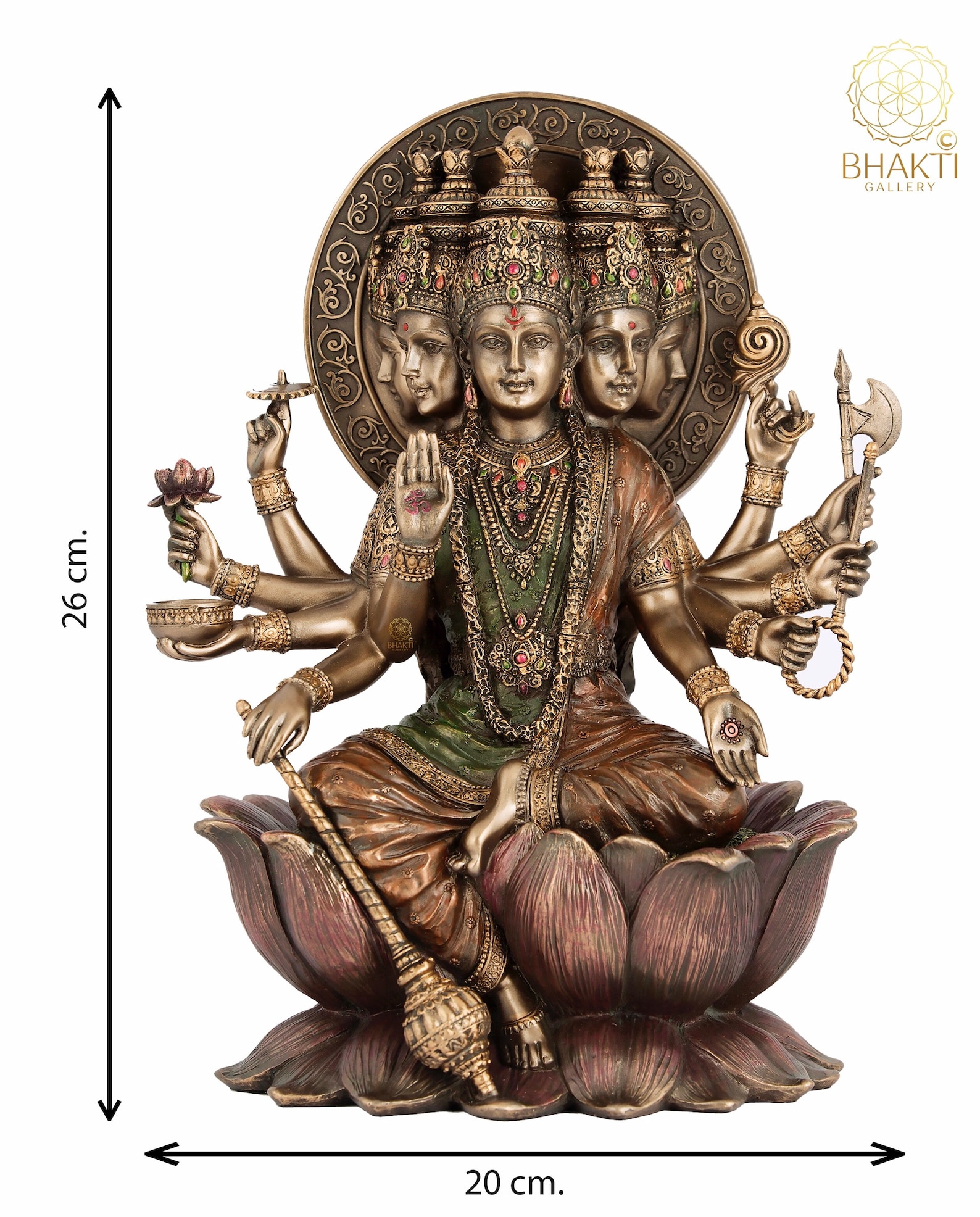 Gayatri Statue 26 Cm Bonded Bronze Goddess Gayatri Statue - Etsy
