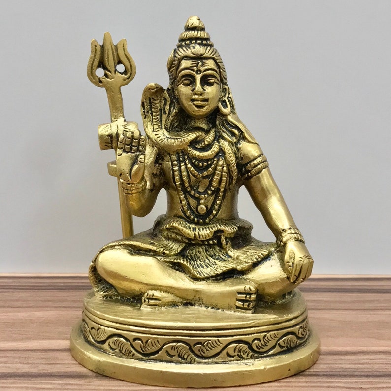 Small Shiva Statue in Brass 10.5 CM Small Size Brass Lord - Etsy