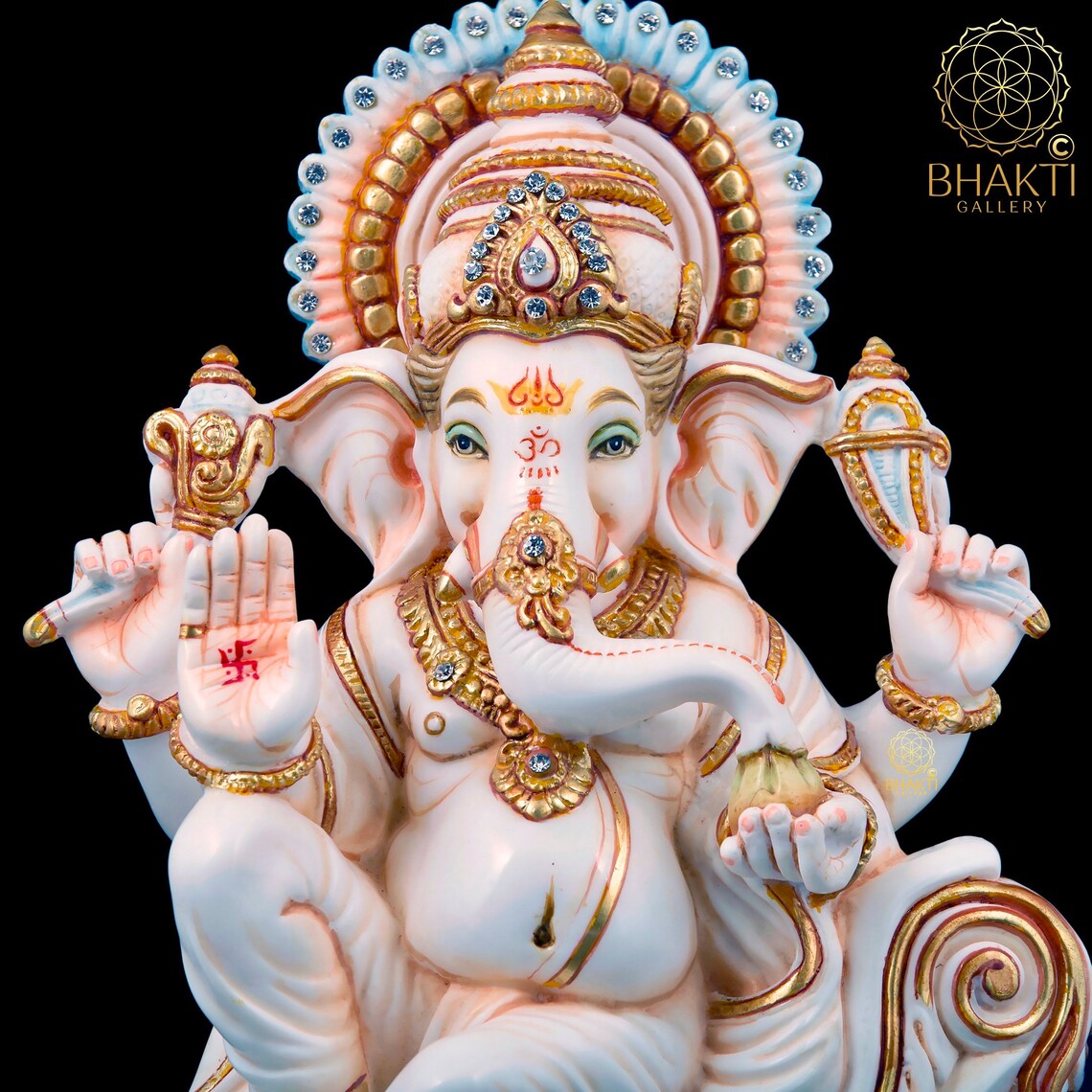Ganesha Statue Ganesh Statue 11 Cultured Marble Lord - Etsy