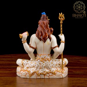 Small Shiva Statue, 16 Cm Small Size Hand Painted Cultured Marble Lord ...