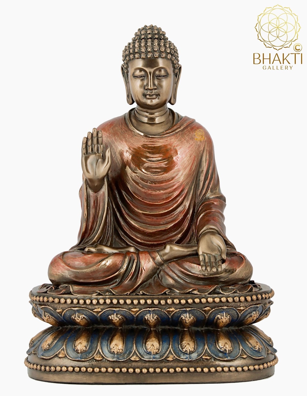 Buy Lord Buddha Statue, 23 Cm Bonded Bronze Buddha Statue, Abhaya Mudra ...