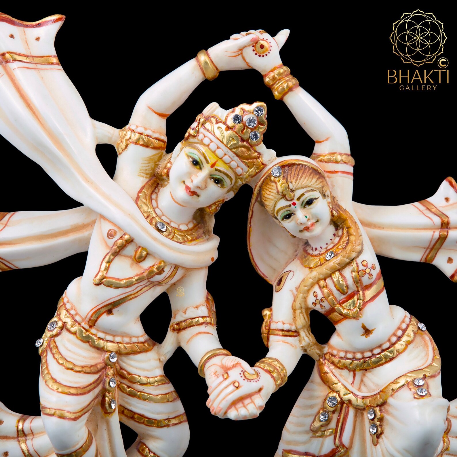 Dancing Radha Krishna Idol 24 Cm Cultured Marble Radha - Etsy