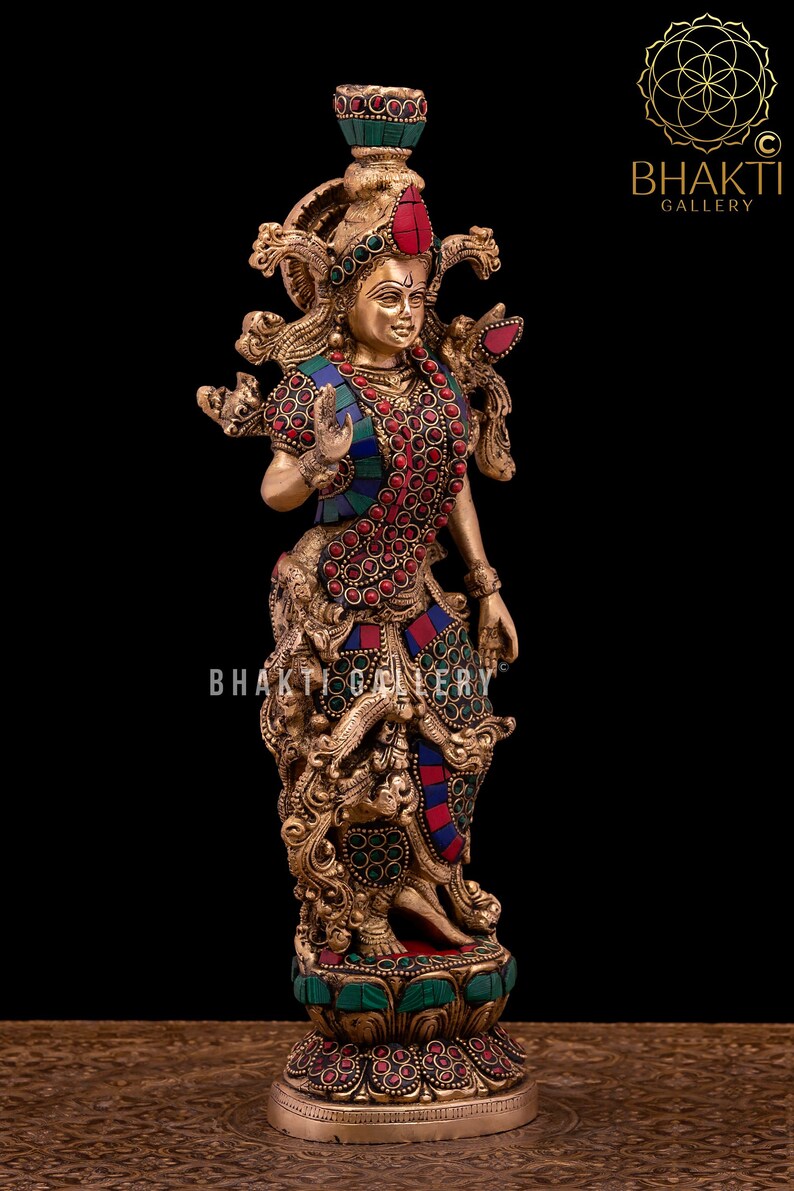 Radha Krishna Statue With Stonework 36 Cm Radha Krishna | Etsy