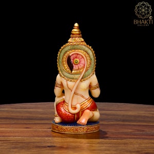 Small Hanuman Statue, 14 Cm Small Hand Painted Dust Marble Lord Hanuman ...