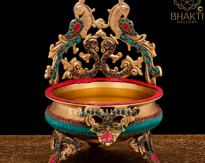 Brass Stone Urli Bowl Bell ,traditional Bowl Decor Intricate Asthetic ...