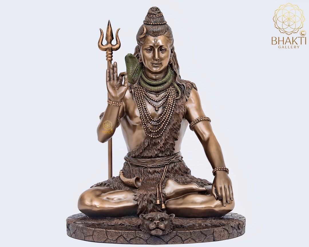 Shiva Statue, 25 Cm Big Bonded Bronze Shiva Statue, Bronze Finish Lord ...