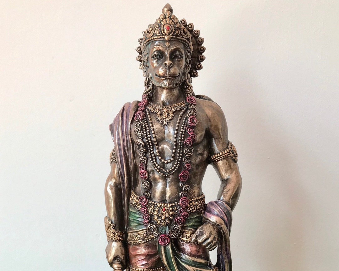 Buy Lord Hanuman Statue, 27 Cm Bonded Bronze Standing Hanuman Idol, Ram ...
