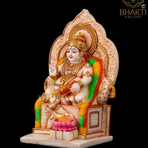 Lord Kuber Statue, 18 Cm Hand Painted Cultured Marble Kubera Statue ...