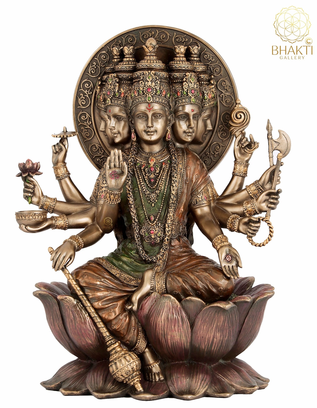 Gayatri Statue, 26 Cm Bonded Bronze Goddess Gayatri Statue, Gayatri ...
