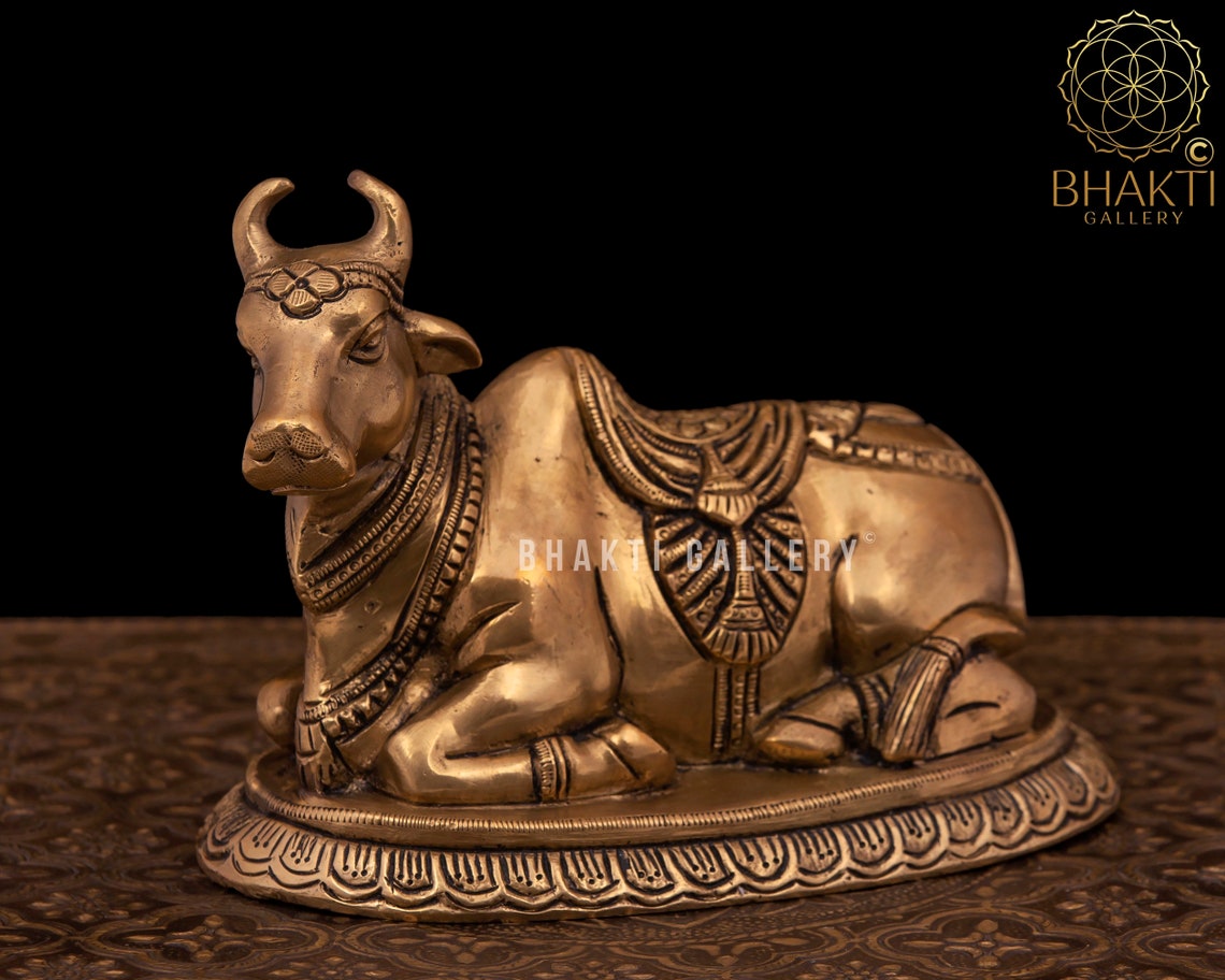 Small Nandi Statue, Gatekeeper of Shiva & Parvati, God Nandi Figure, 15 ...