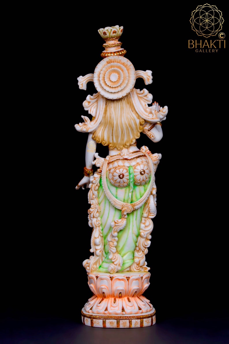 Radha Statue 36 Cm Hand Painted Cultured Marble Radha Idol - Etsy