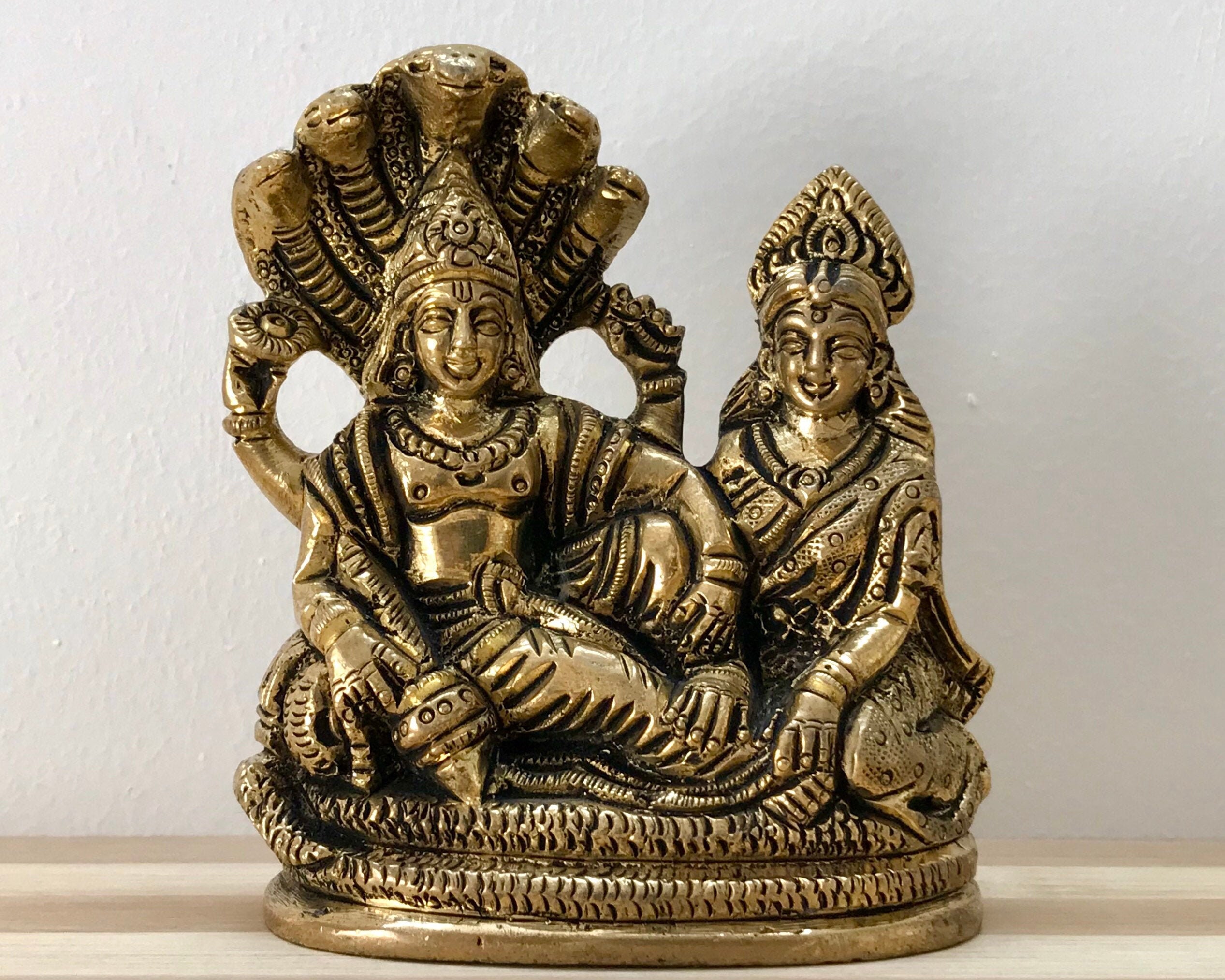 Figurines Sculpture Art & Collectibles Vintage Bronze Vishnu and Laksmi ...
