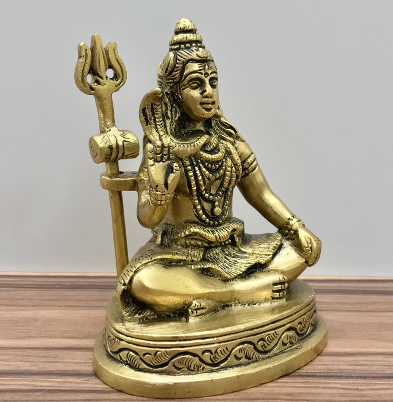 Small Shiva Statue in Brass 10.5 CM Small Size Brass Lord - Etsy