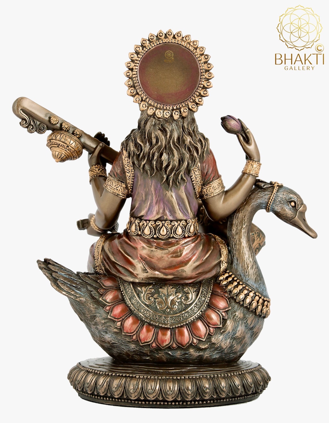 Saraswati Statue Sarasvati Statue 21 CM Bonded Bronze - Etsy