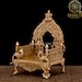 Brass Singhasan, 21 Cm Tall Brass God Throne With Parrot, Religious ...