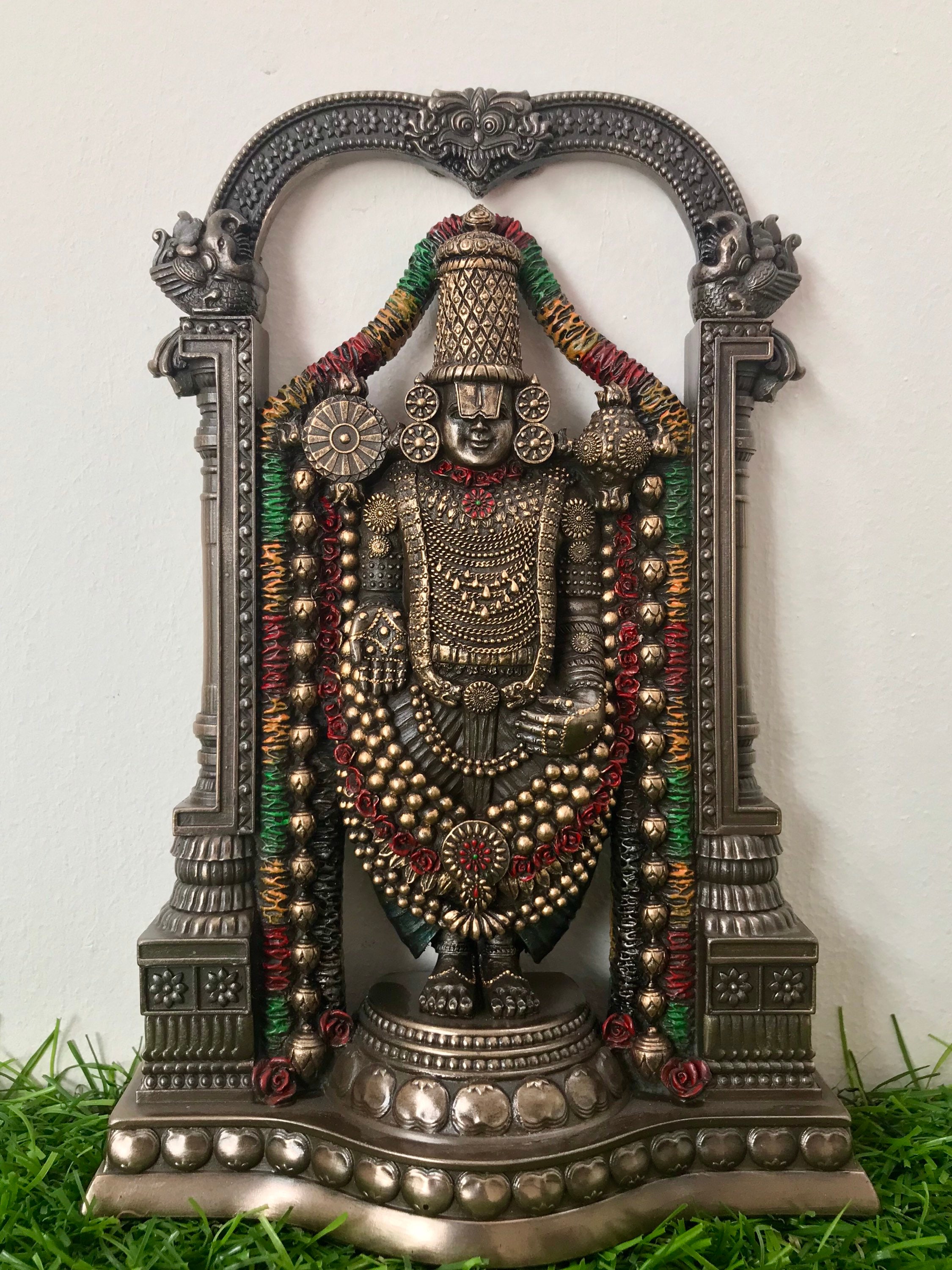 Tirupati Balaji Statue, 21 Cm Big Bonded Bronze Shree Venkateswara Idol ...