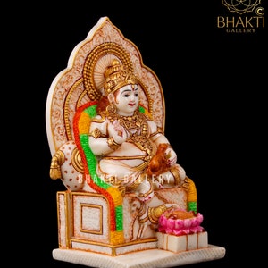 Lord Kuber Statue, 18 Cm Hand Painted Cultured Marble Kubera Statue ...