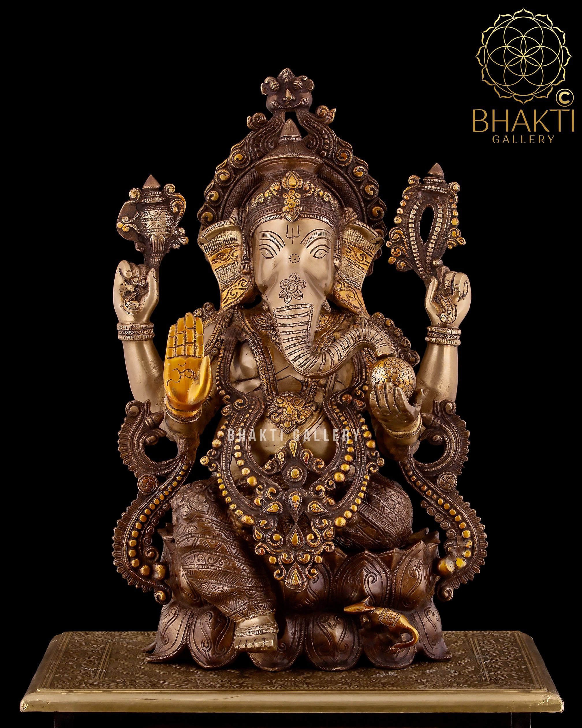 Brass Ganesha Statue Large 53 cm Big Large Size Bronze | Etsy