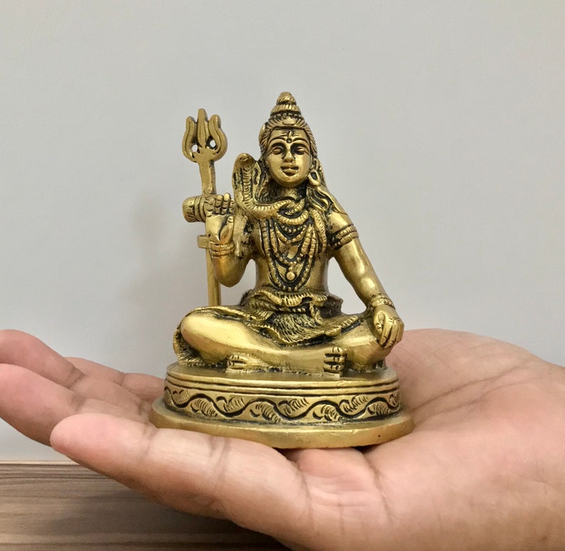 Small Shiva Statue in Brass 10.5 CM Small Size Brass Lord - Etsy