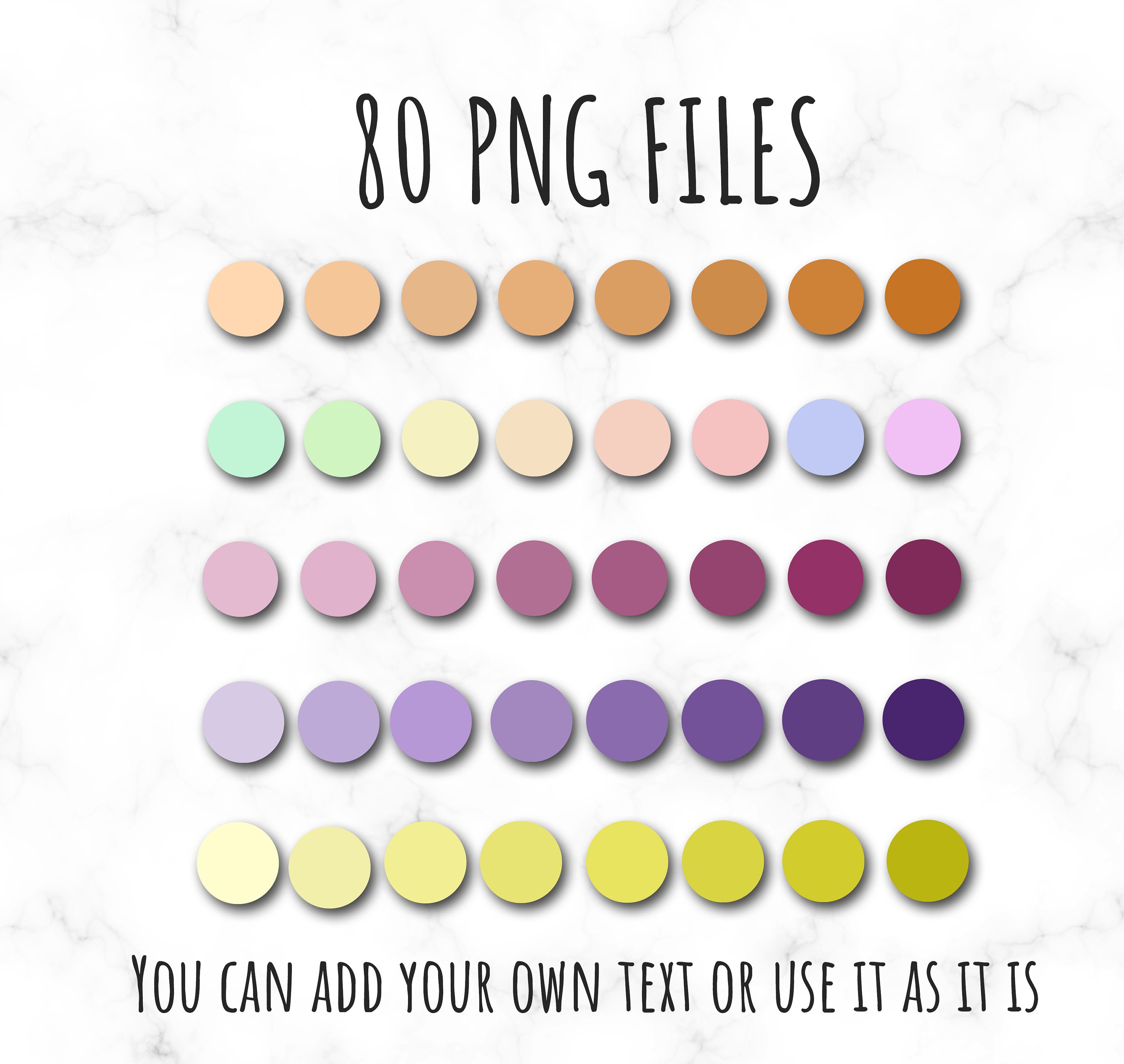 80 Solid Colors Instagram Highlights. 80 PNG Files. No Photoshop ...