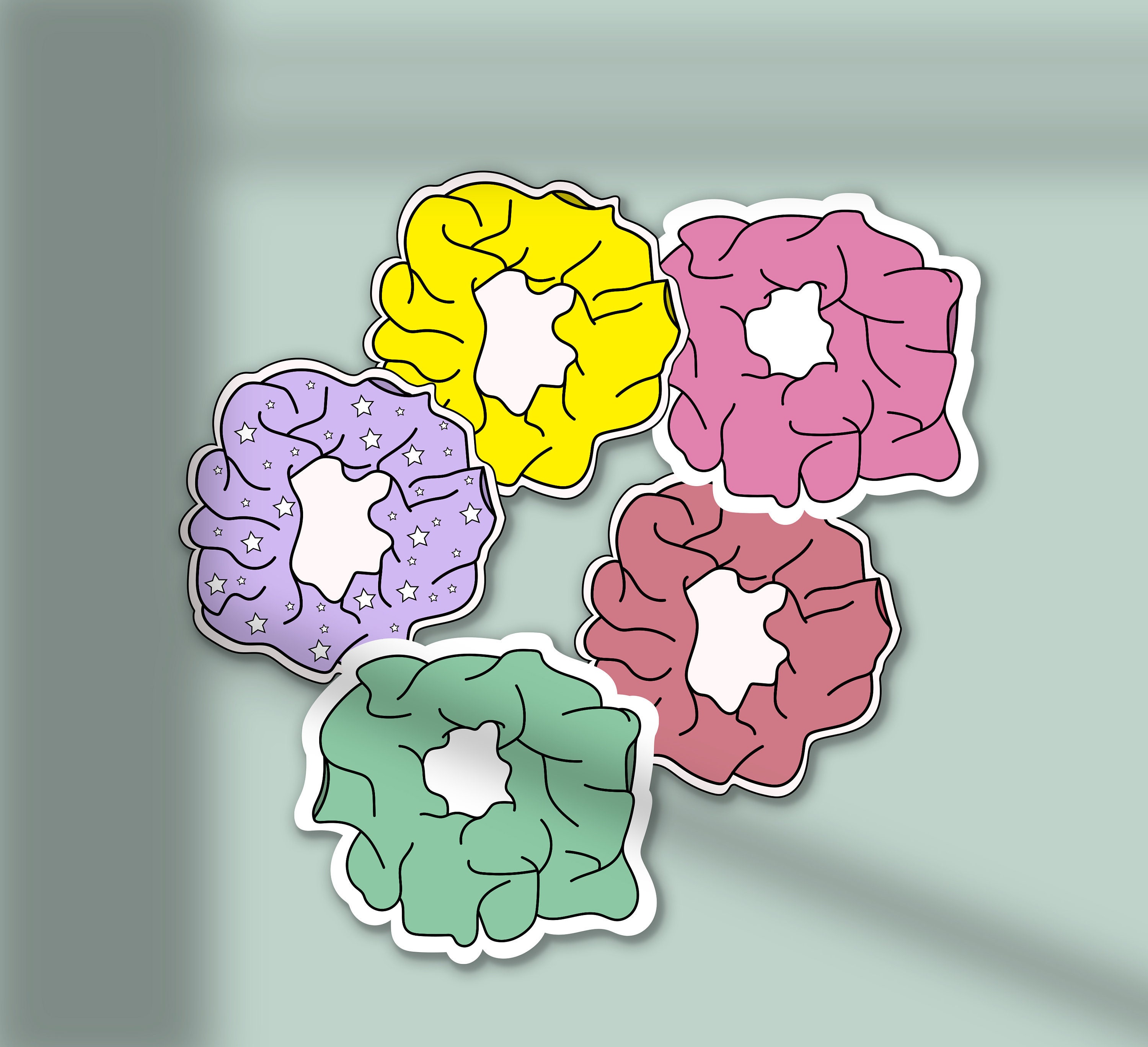 56 INSTANT DOWNLOAD Cute Scrunchies Pack, Hair Tie Scrunchie, Printable ...