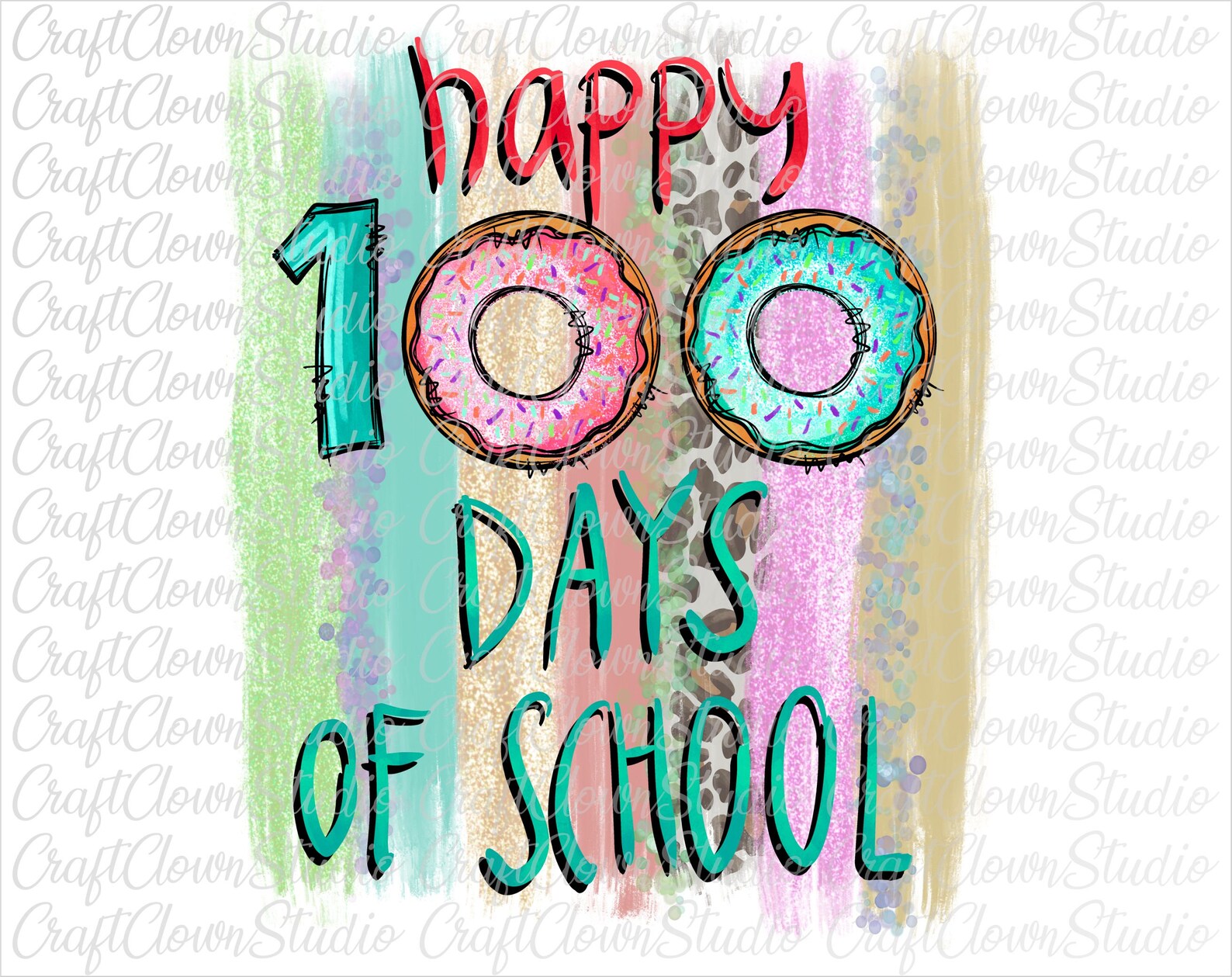 Feliz 100 días de la escuela png archivo para la impresión de - Etsy México