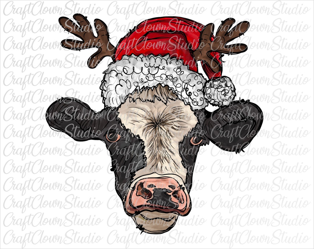 Christmas Cow, Holstein Cow, Digital Download,png,christmas Cows ...