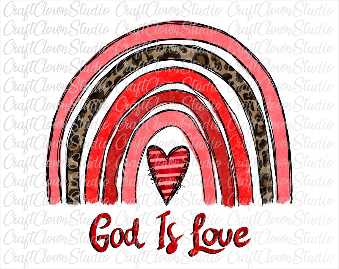 God is Love Pngvalentines Rainbow Pngpink Rainbow Pnglove | Etsy