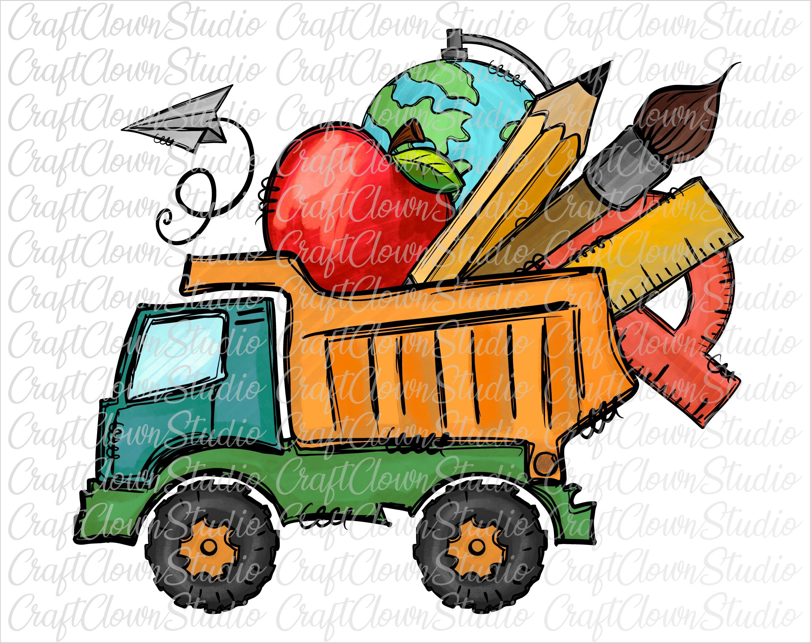 Back to School Dump Truck Boy Back to School Png School - Etsy UK
