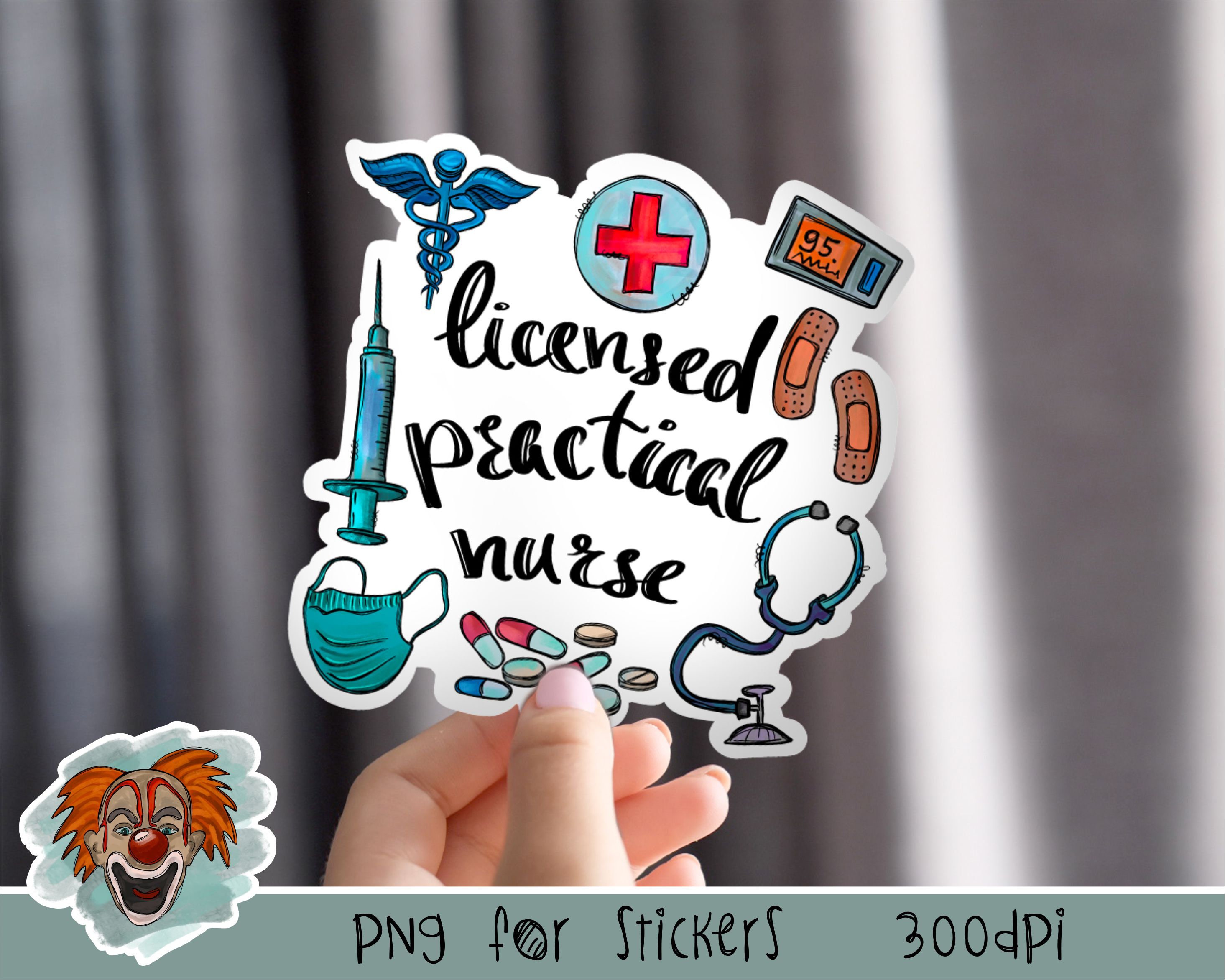 Lpn Krankenschwester Digital Sticker lizenzierter praktischer | Etsy
