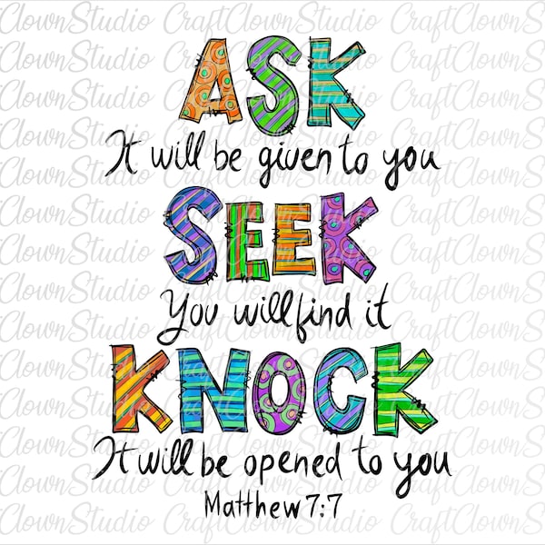 Matthew 7 7 - Etsy