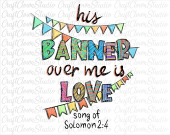 His Banner Over Me - Etsy