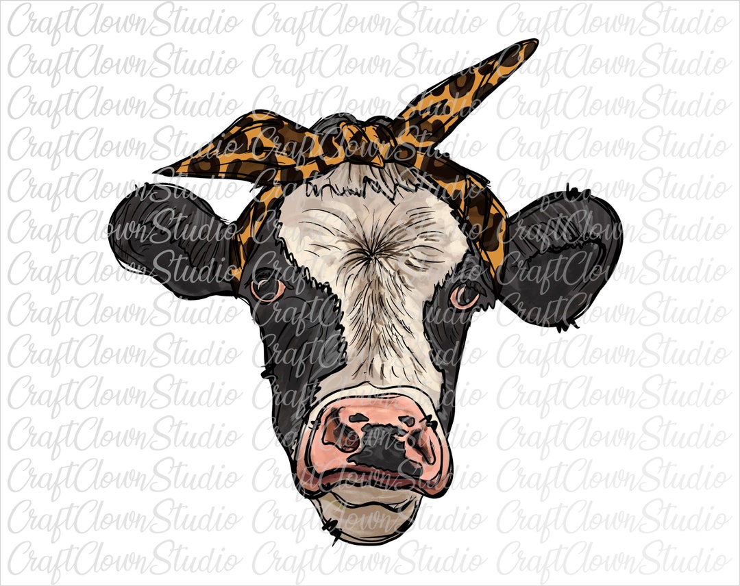 Cow With Bandana Png File for Sublimation Print - Etsy