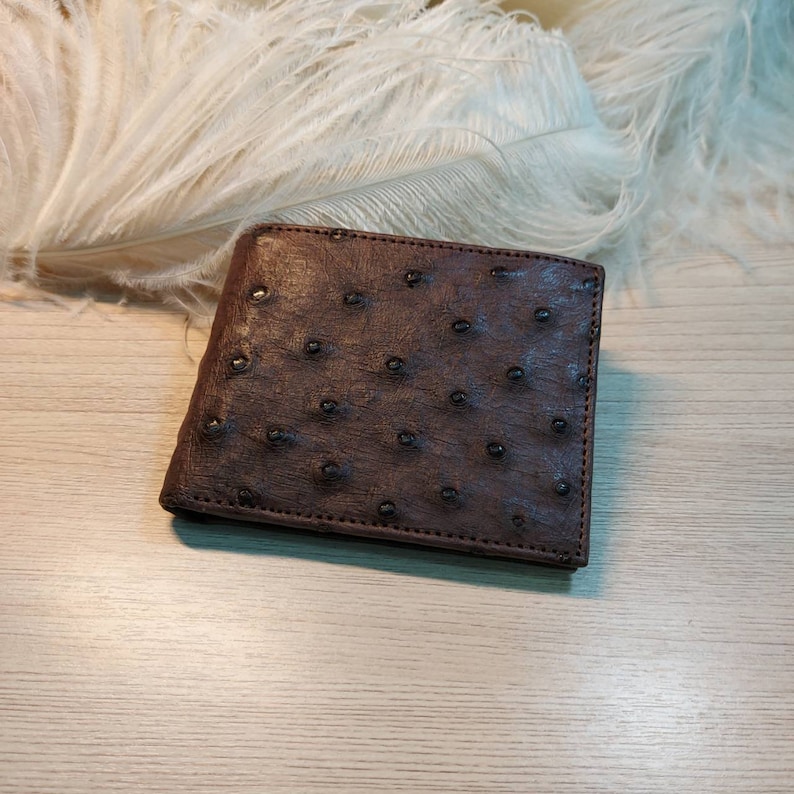 Genuine Ostrich Leather Wallet - Etsy