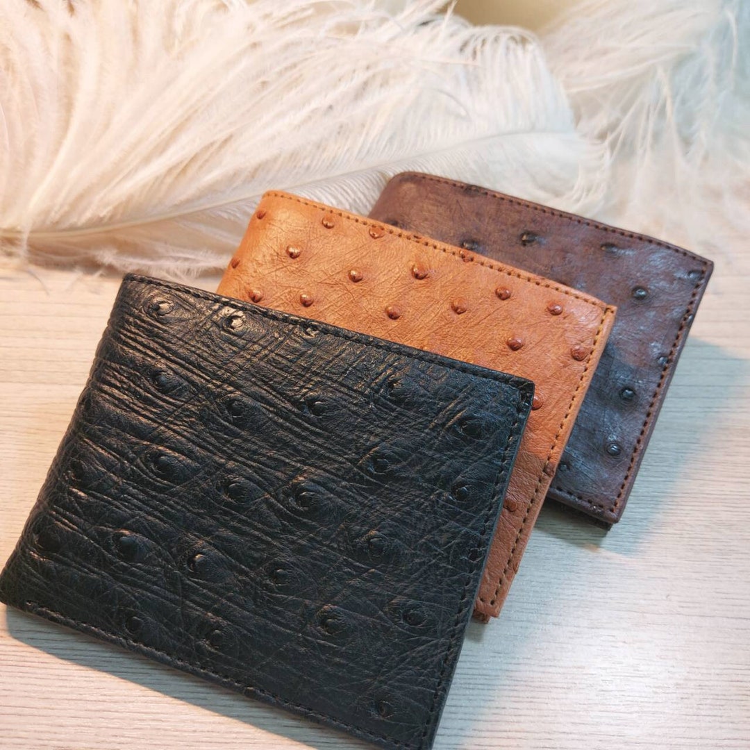 Genuine Ostrich Leather Wallet - Etsy