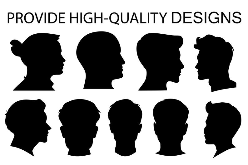 Man Head Profile SVG, Man Heads SVG, Man Head Profile Silhouette, Man ...