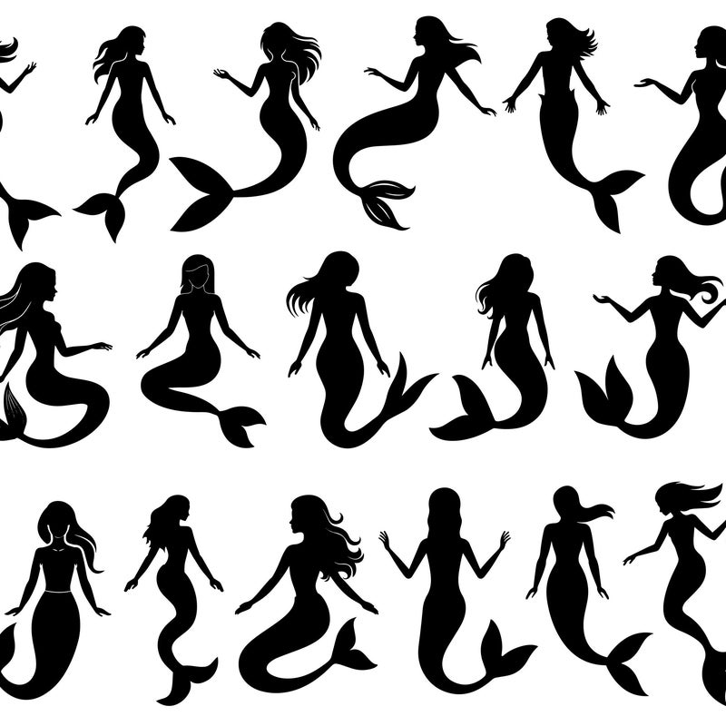 Mermaid Drawing Simple - Etsy UK