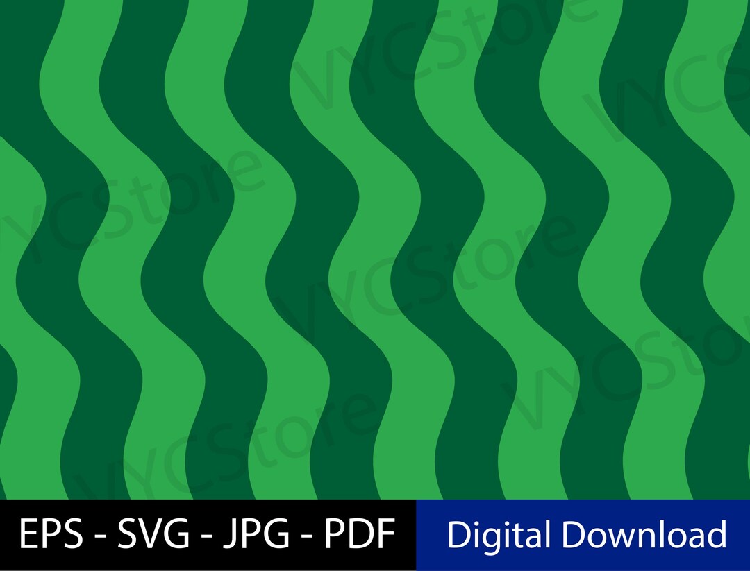 Watermelon Rind Seamless Pattern SVG | Green Stripe Vector Background ...