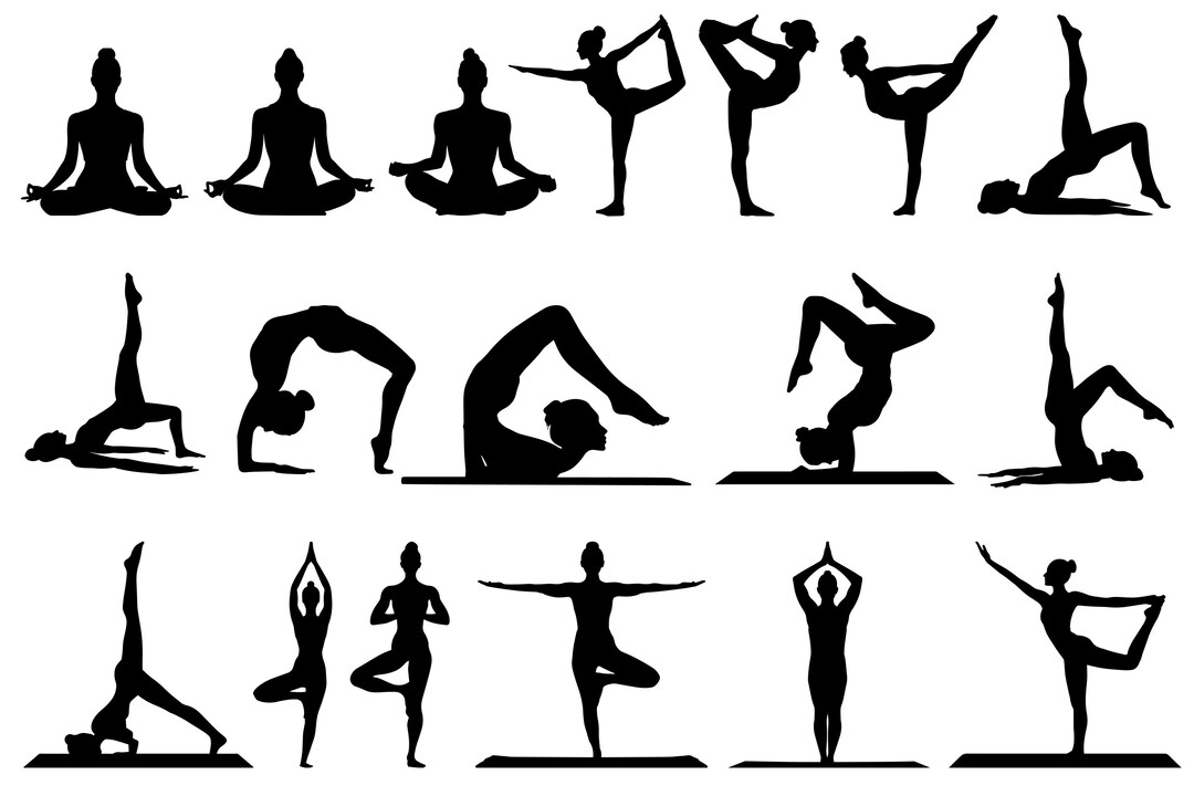 Yoga Silhouette SVG, Yoga SVG Bundle, Yoga Clipart, Yoga PNG, Yoga ...