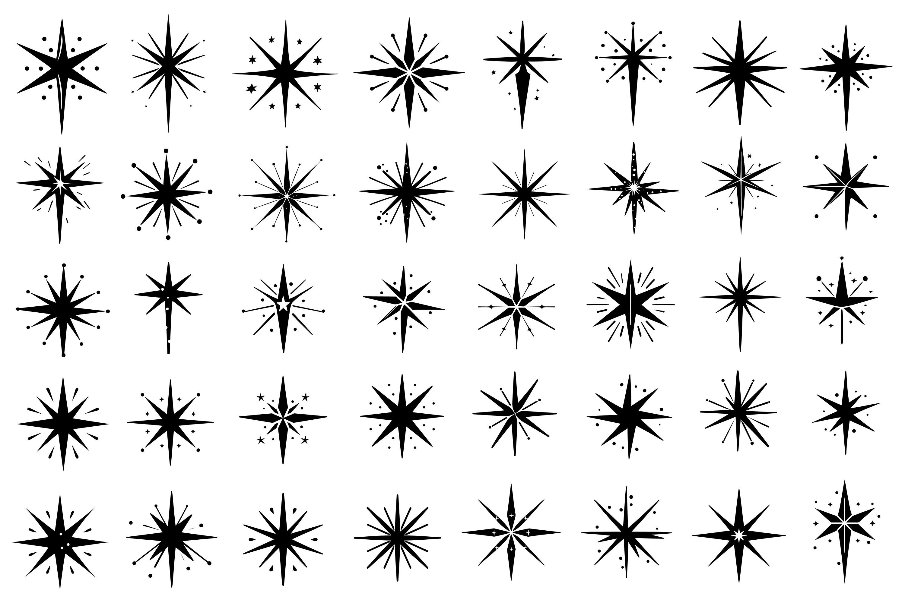 Sparkle SVG Bundle, Sparkles SVG, Sparkle Silhouette, Sparkle Print ...