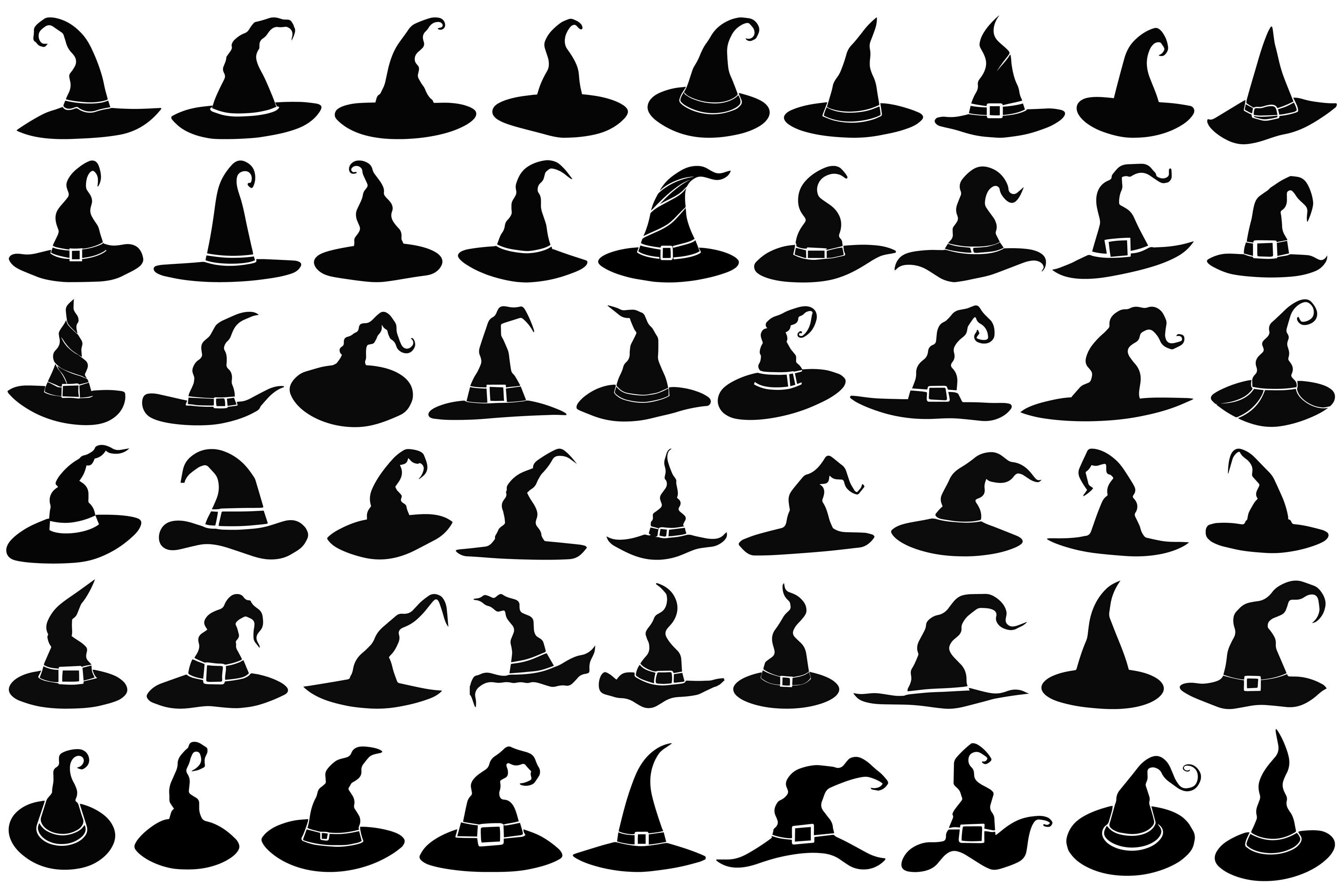 Witch Hat SVG, Witch Hat Silhouette, Wizard Hat SVG, Wizard Hat ...