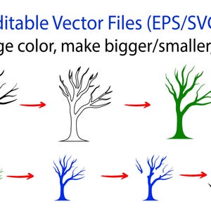Bare Tree Silhouette SVG Bundle - Etsy